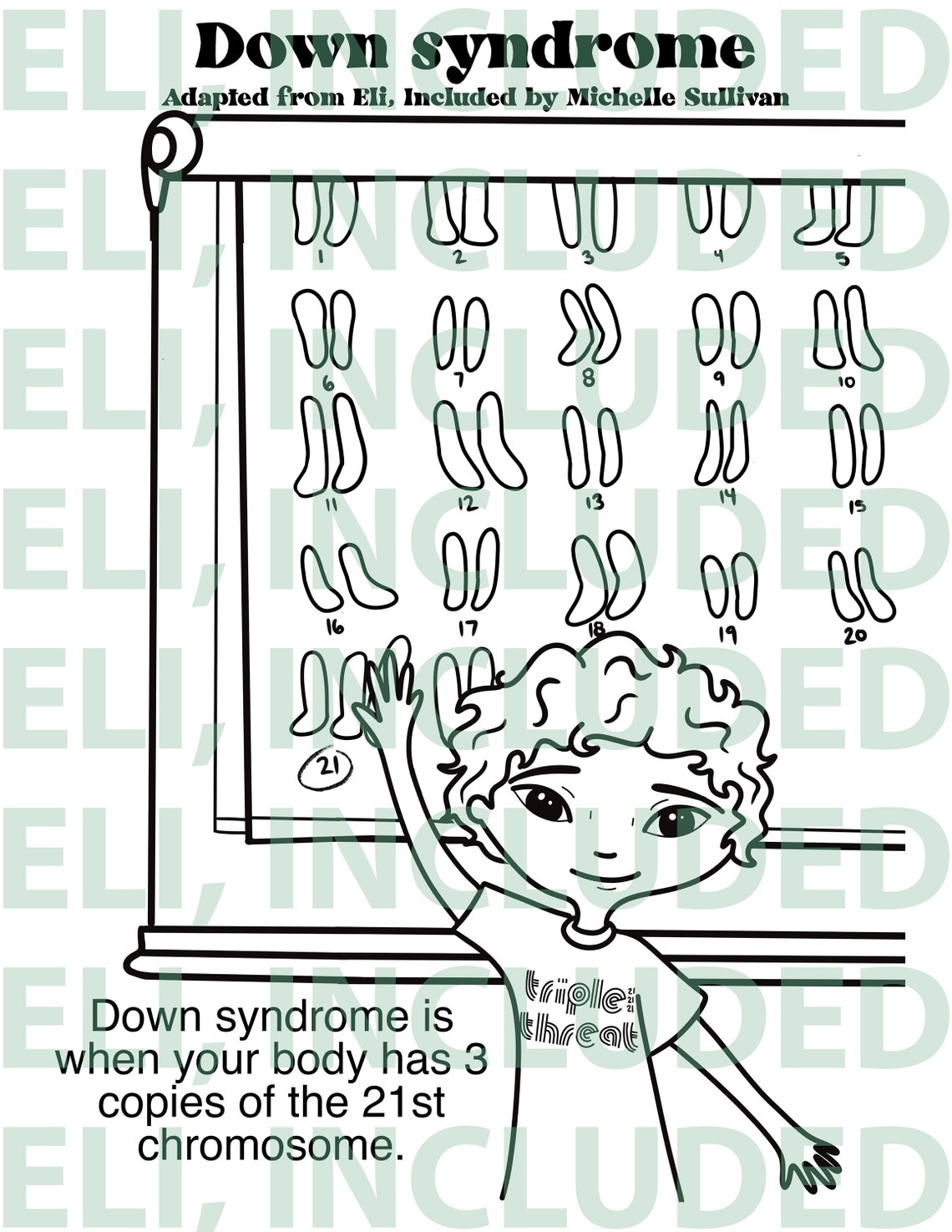 Down Syndrome Coloring + Info Pages / Digital Download / DS Printable ...