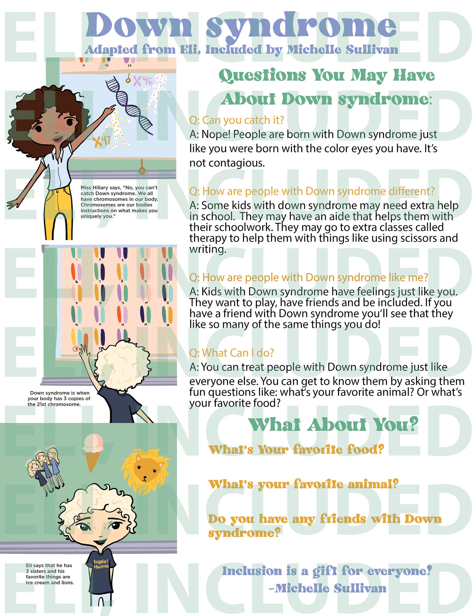 Down Syndrome Coloring + Info Pages / Digital Download / DS Printable ...