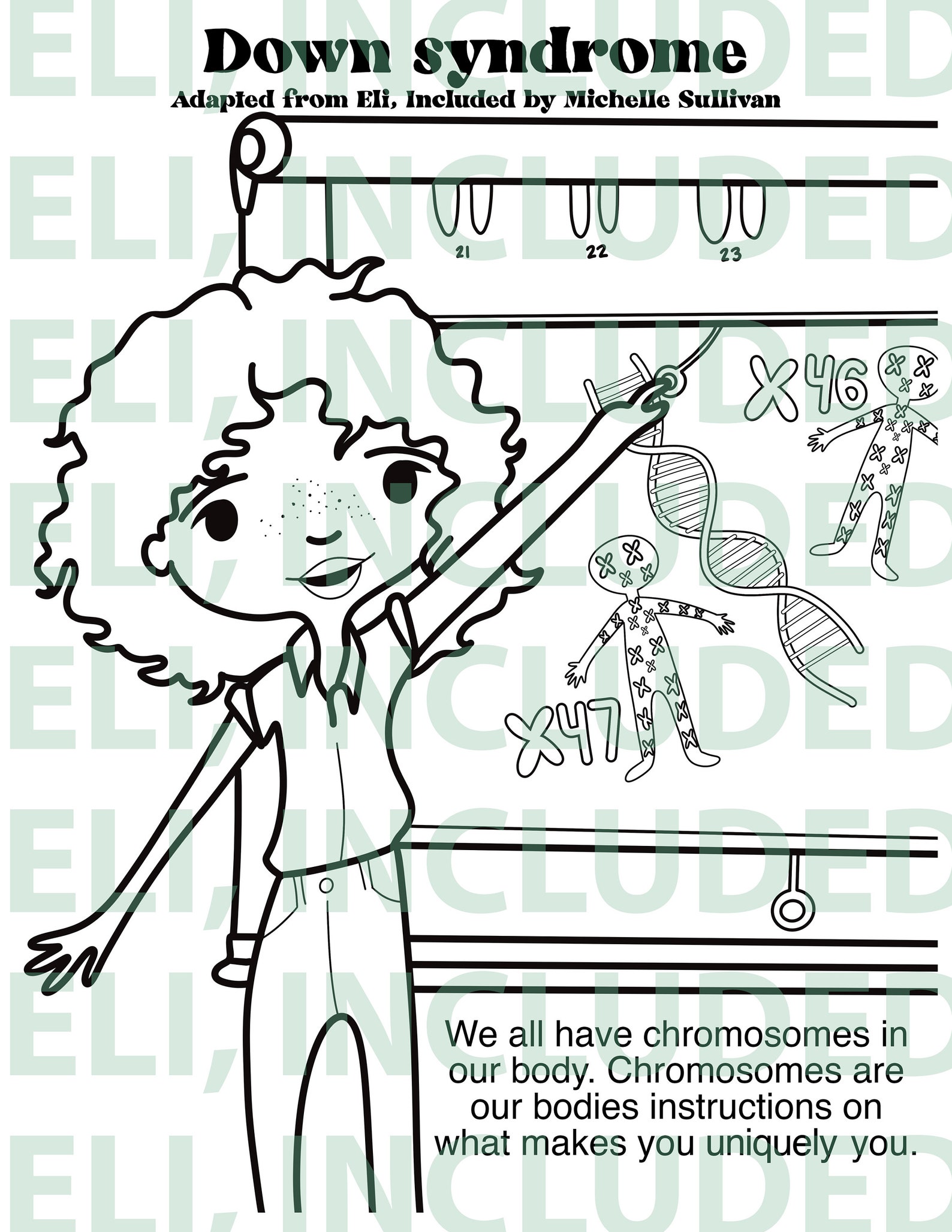 Down Syndrome Coloring + Info Pages / Digital Download / DS Printable ...