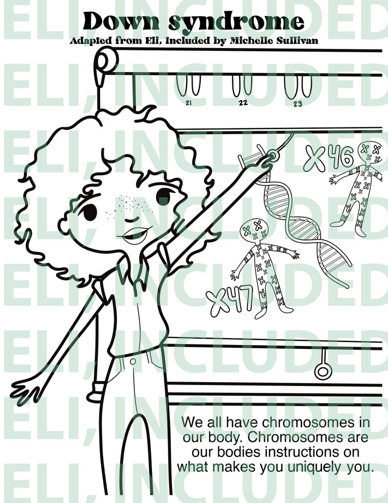 Down Syndrome Coloring + Info Pages / Digital Download / DS Printable ...