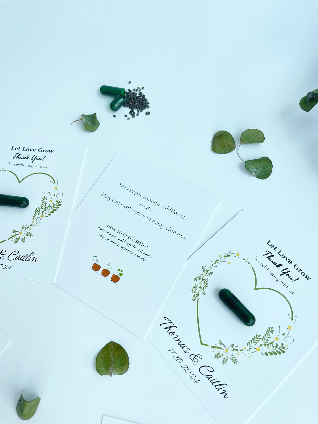 Personalized Seed Capsule Seed Card Thank You Favors Plantable Favor ... Personalized Seed Capsule Seed Card Thank You Favors Plantable Favor ...
