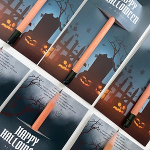 Halloween Seed Pencil/// *plantable Favor for Halloween Gift ...