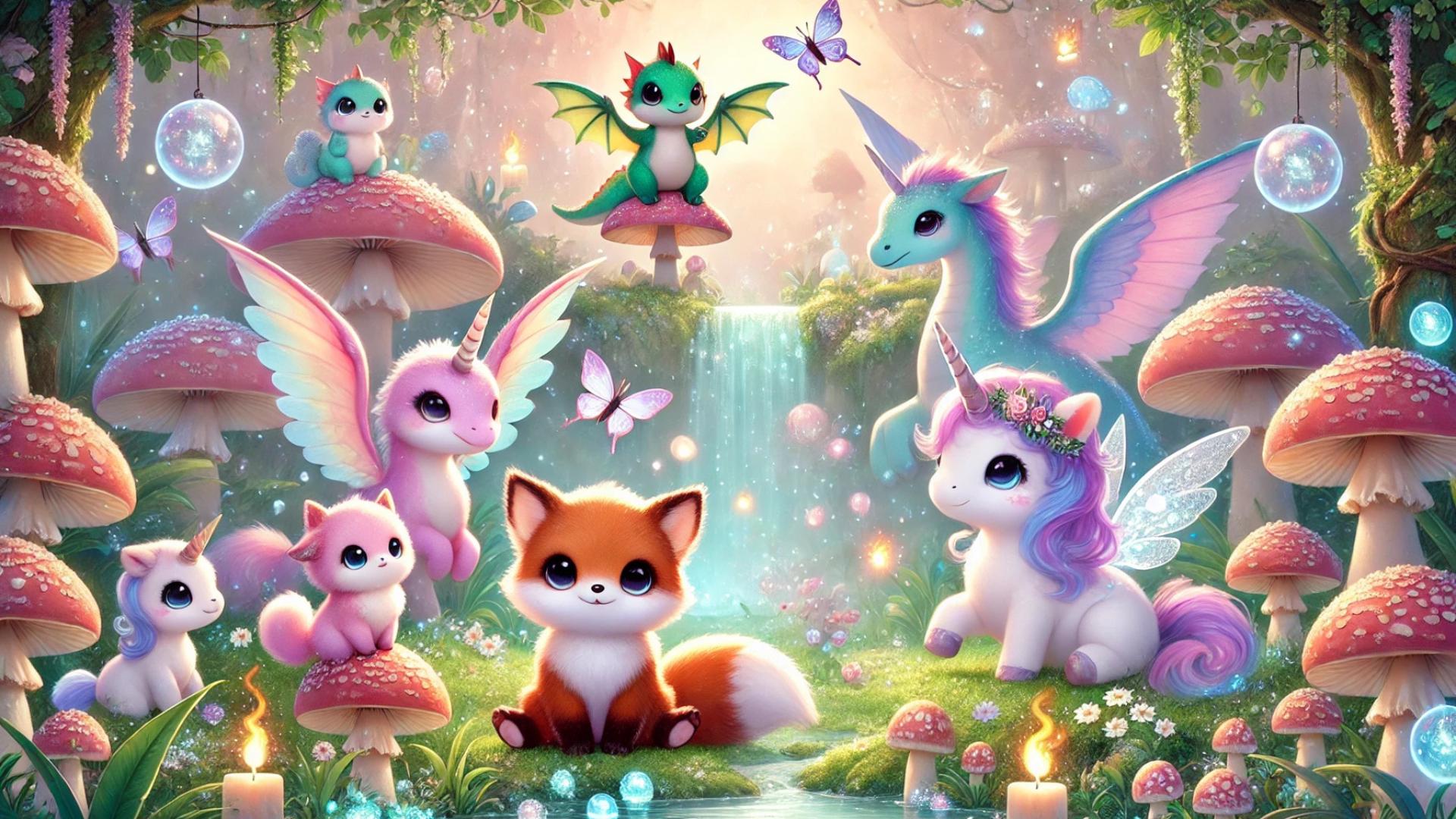 Cute Fantasy Friends Desktop Wallpapers – Adorable Digital Art ...