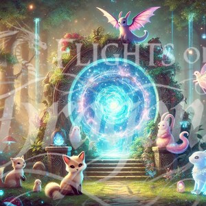 Enchanted Fantasy Landscape Desktop Wallpaper | Magical Castle Digital ...