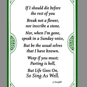 Celtic Border Prayer Cards and Memorial Cards Laminated - Etsy