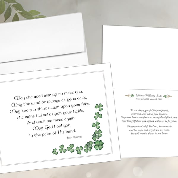 Irish Sympathy Card - Etsy