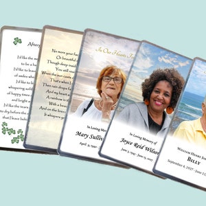 Custom Memorial Cards Laminated - Etsy