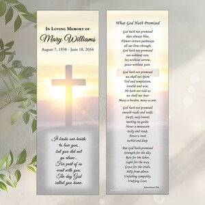 Memorial Bookmarks Laminated - Holy Cross Sunset - Etsy