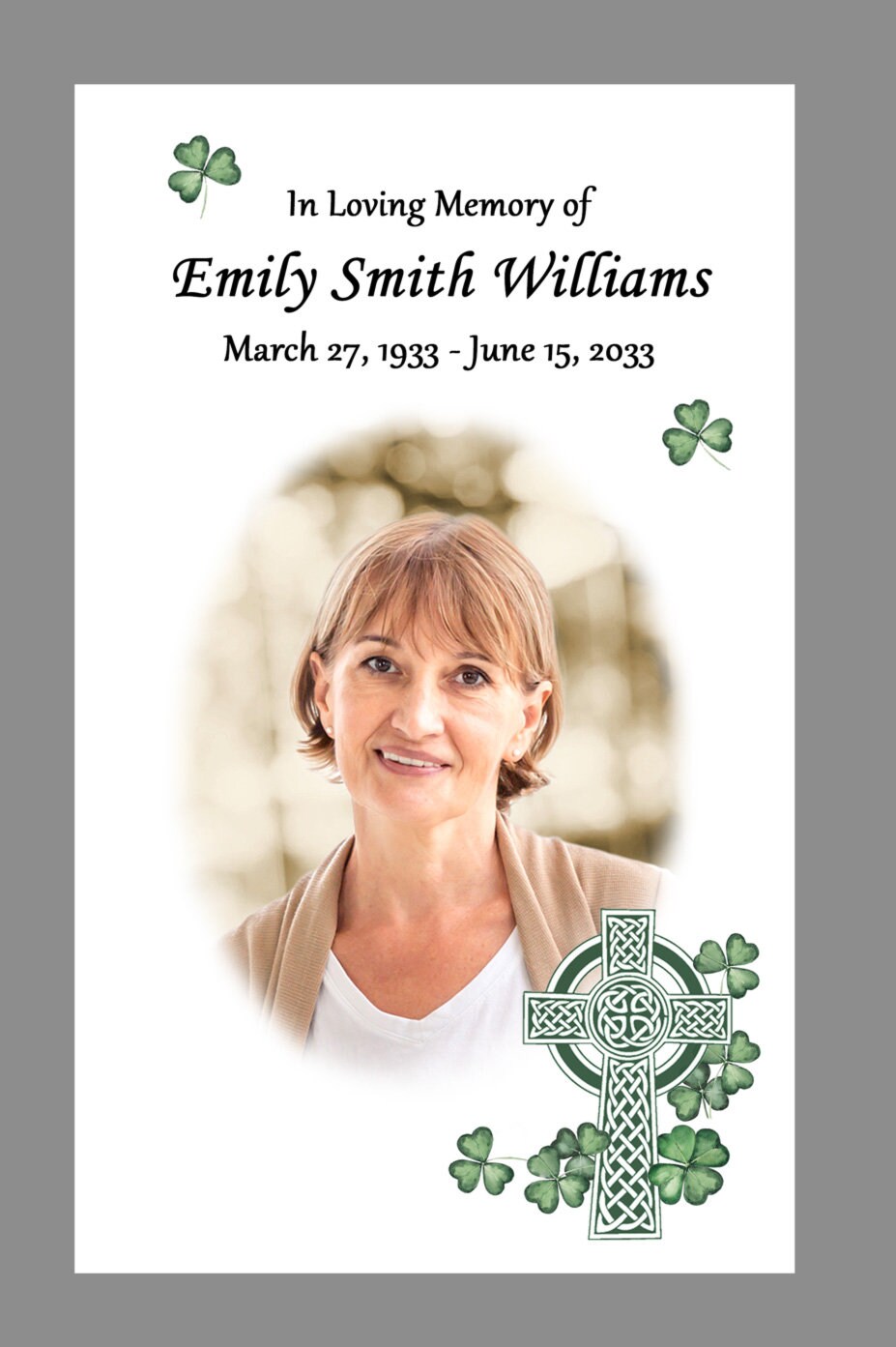 Celtic Cross Memorial Cards and Prayer Cards Laminated - Etsy