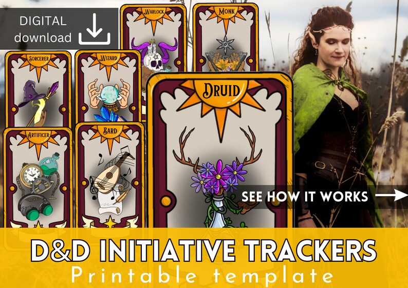 D&D 5e Initiative Tracker Printable Dungeons and Dragons - Etsy Australia