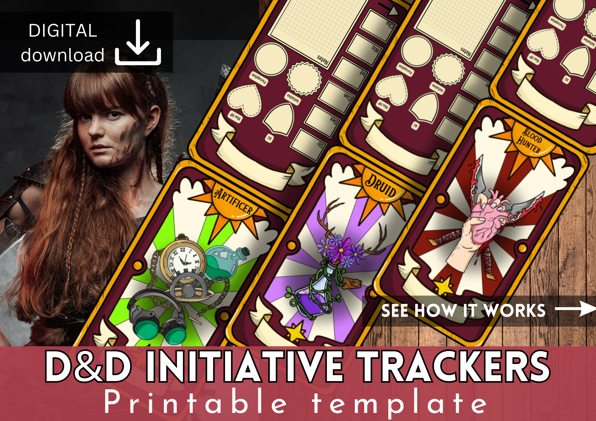 Initiative Tracker Dnd 5e Printable Dungeons and Dragons Cards ...