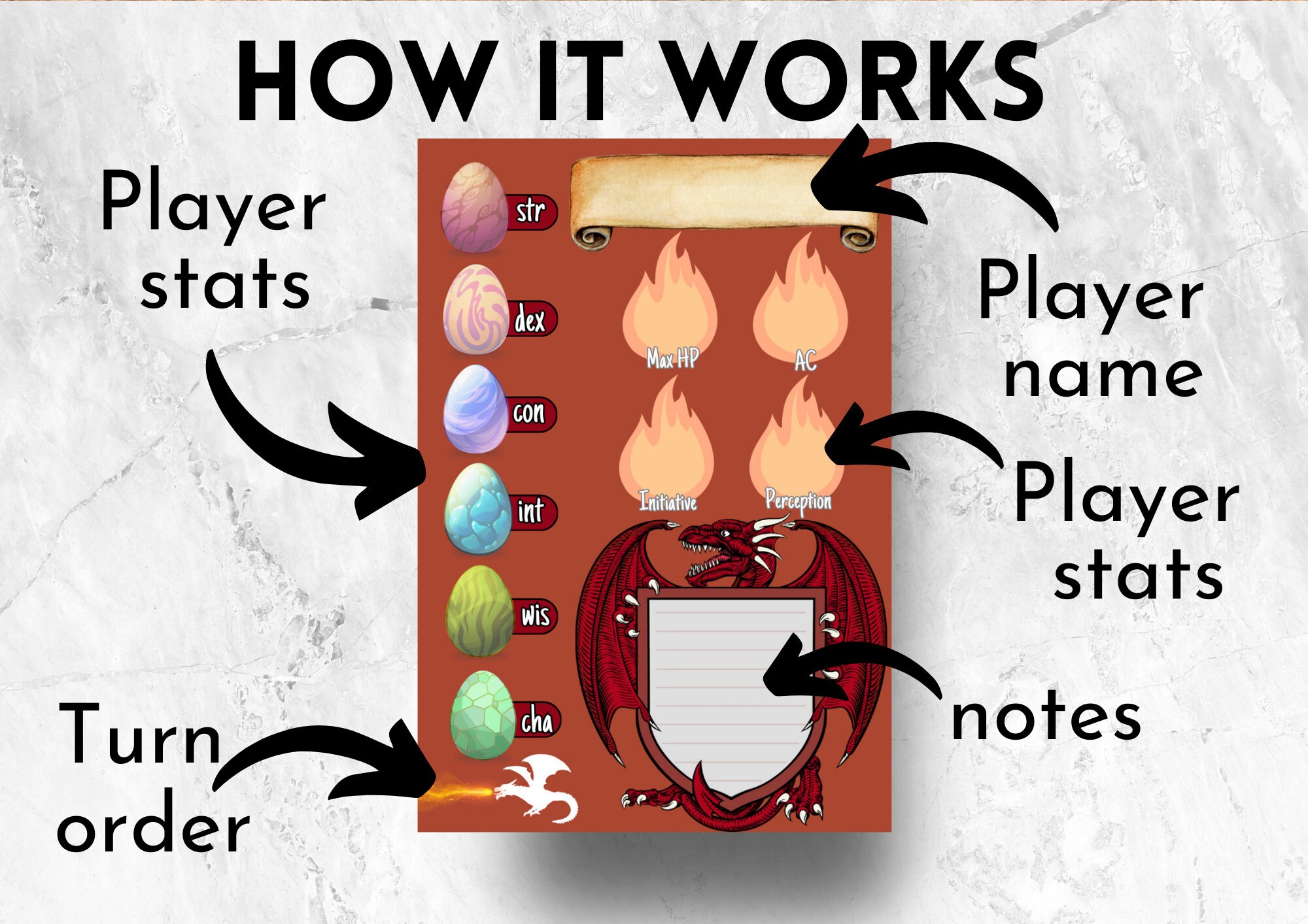 D&D 5e Initiative Tracker Printable Dungeons and Dragons - Etsy