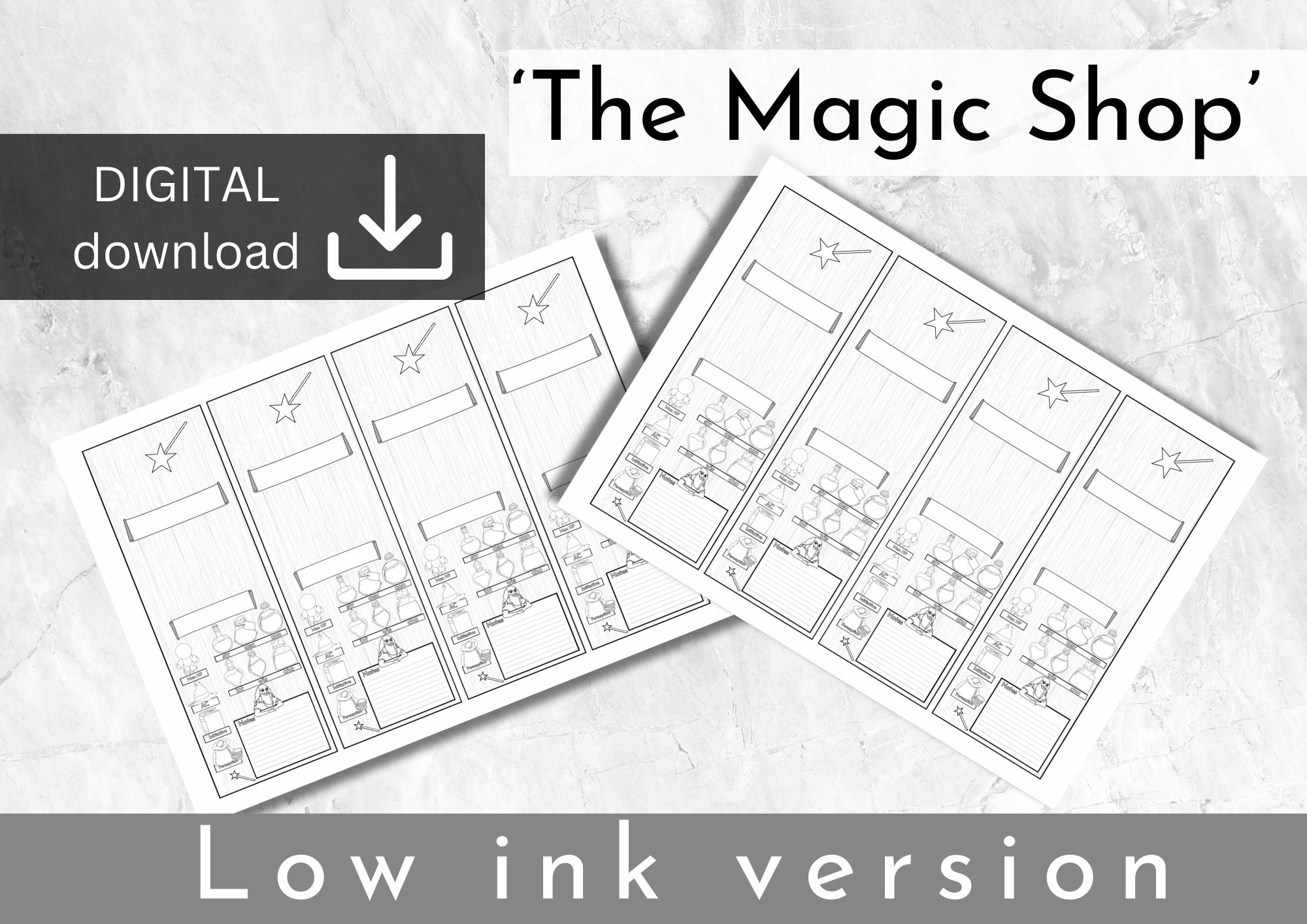 D&D 5e Initiative Tracker Printable Dungeons and Dragons - Etsy