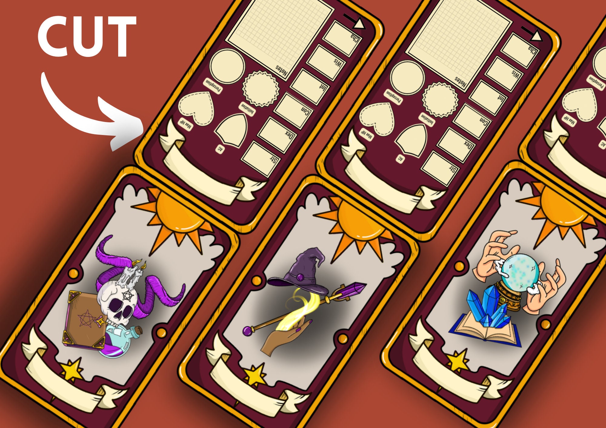 D&D 5e Initiative Tracker Printable Dungeons and Dragons Cards ...