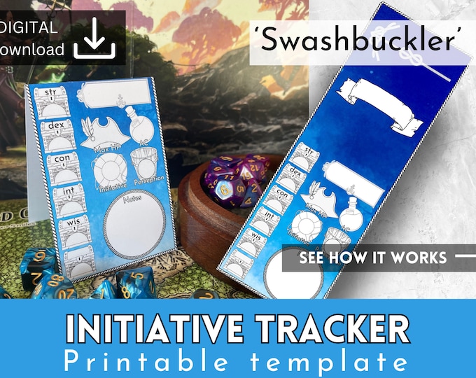 Initiative Tracker DND 5e Printable Dungeons and Dragons Pirates ...