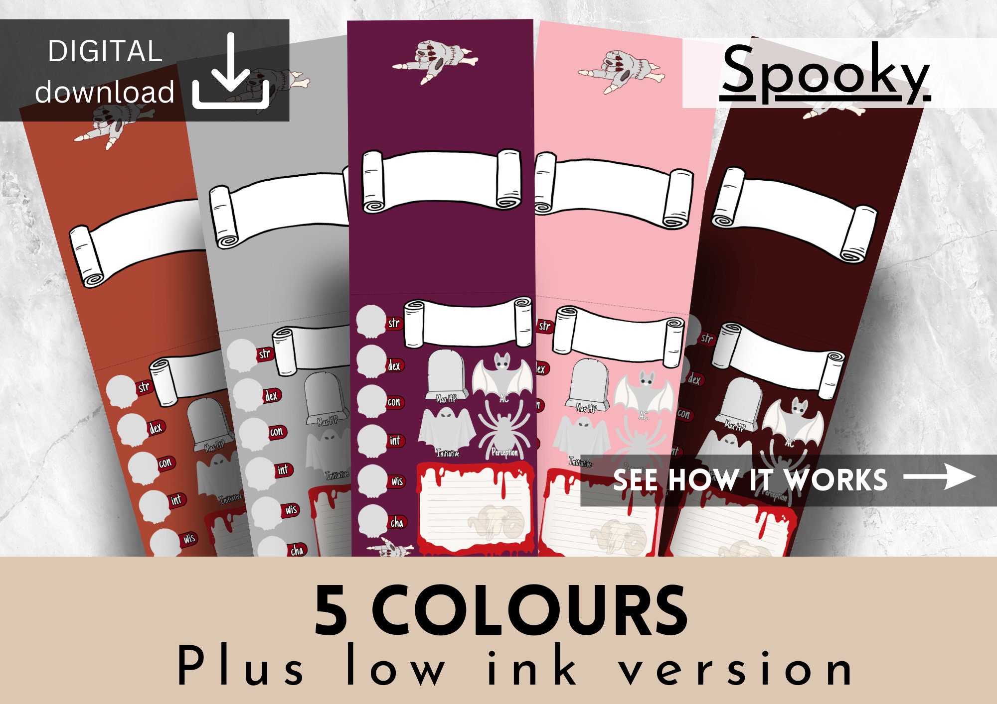 D&D 5e Initiative Tracker Printable Dungeons and Dragons - Etsy