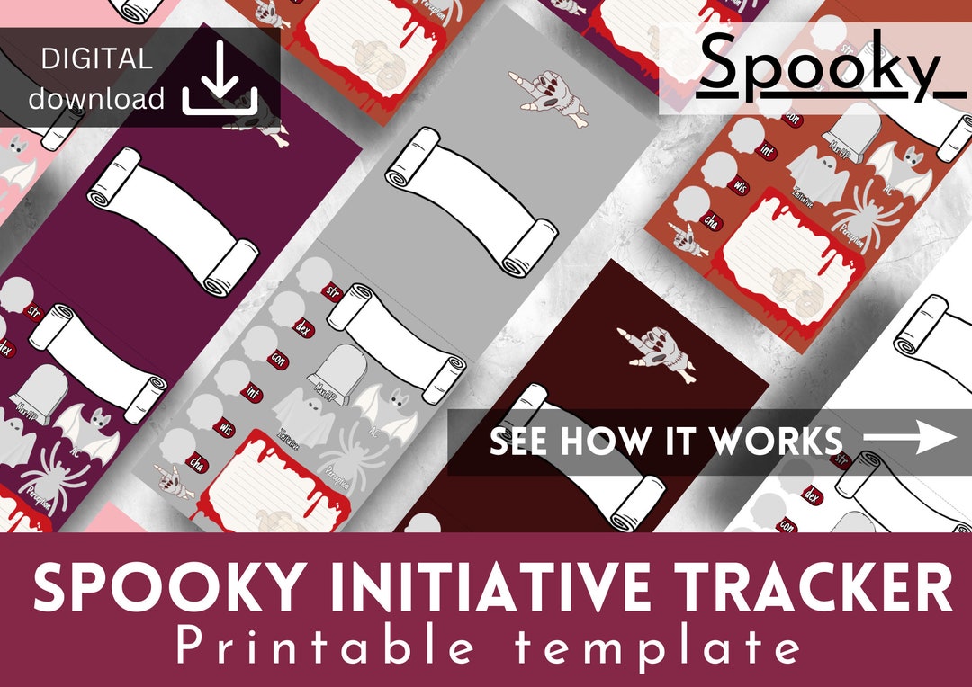 D&D 5e Initiative Tracker Printable Dungeons and Dragons - Etsy Canada