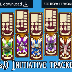 Initiative Tracker Dnd 5e Printable Dungeons and Dragons Cards ...