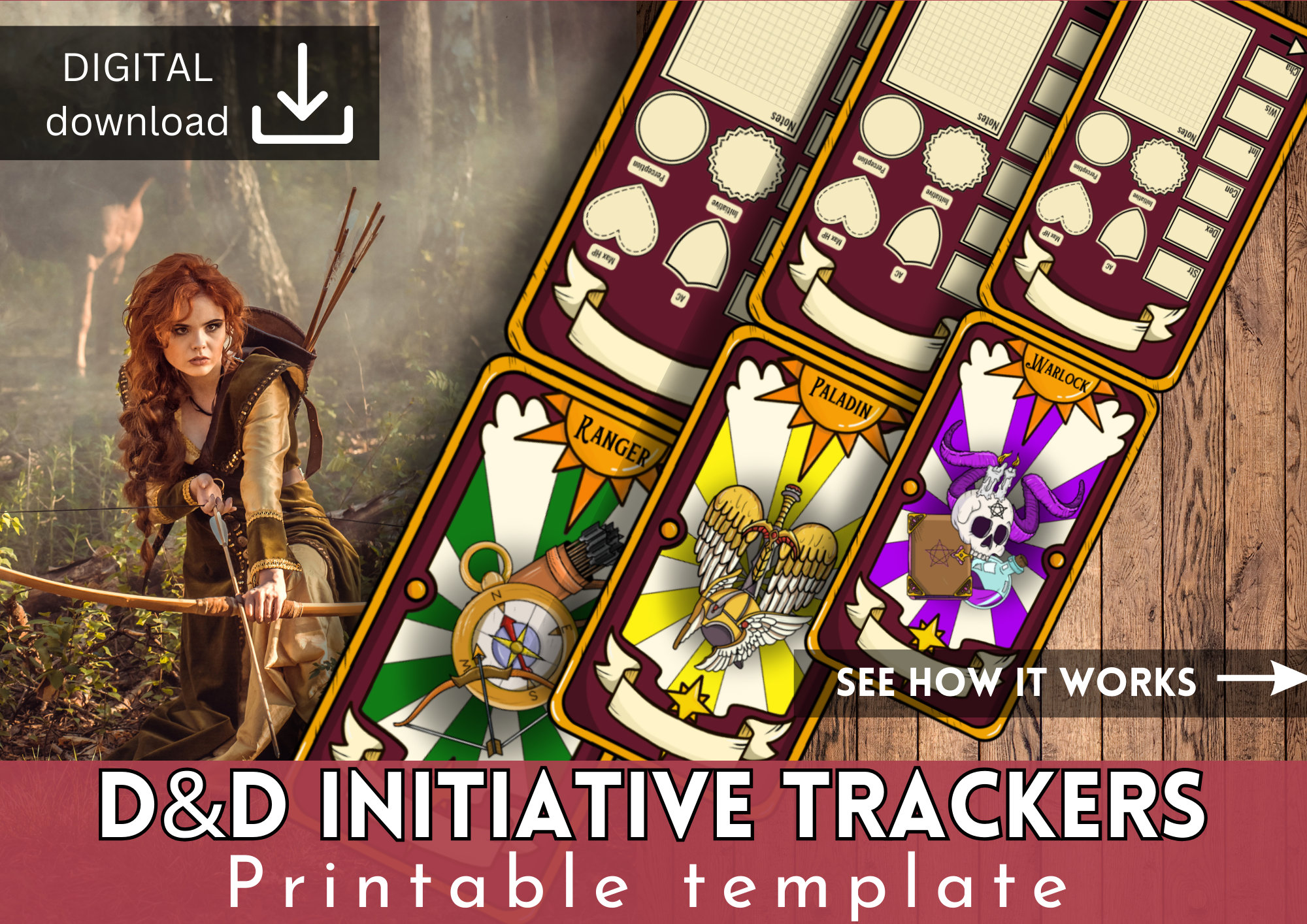 Initiative Tracker Dnd 5e Printable Dungeons and Dragons Cards ...