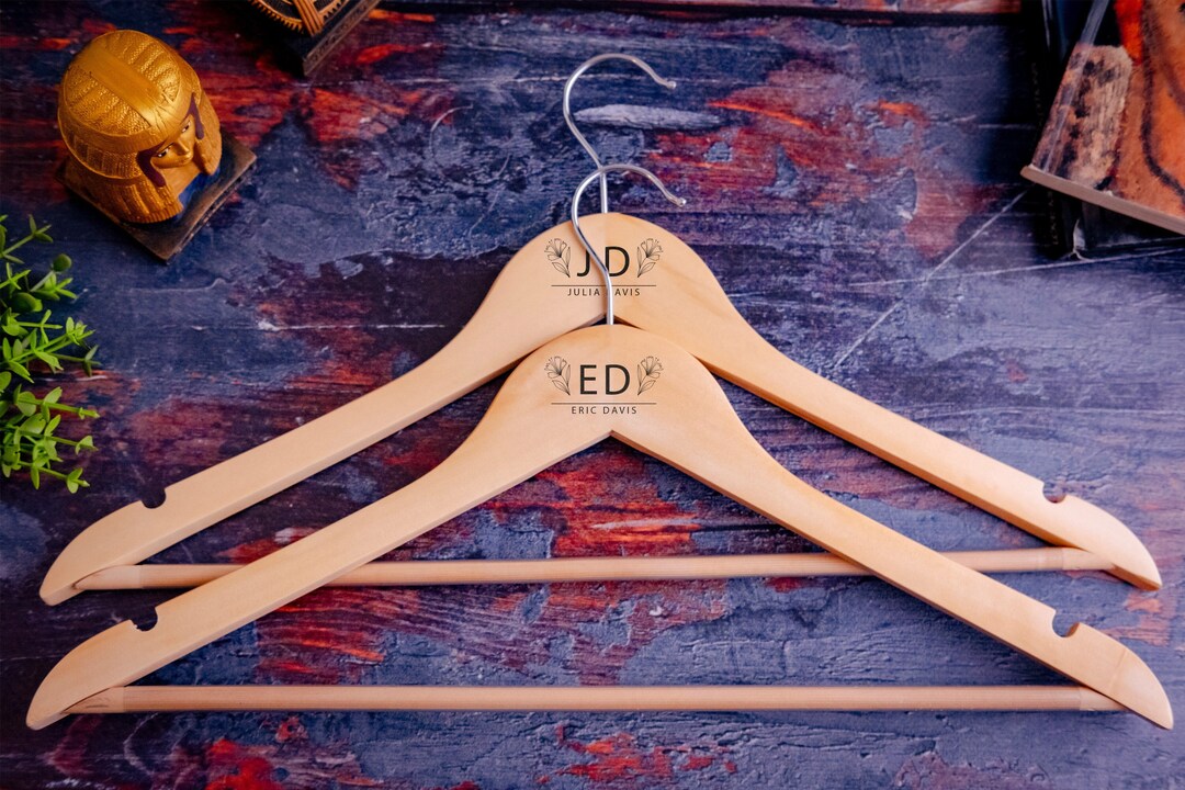 Personalized Clothes Hanger, Custom Maple Clothes Hanger, Engraved ...