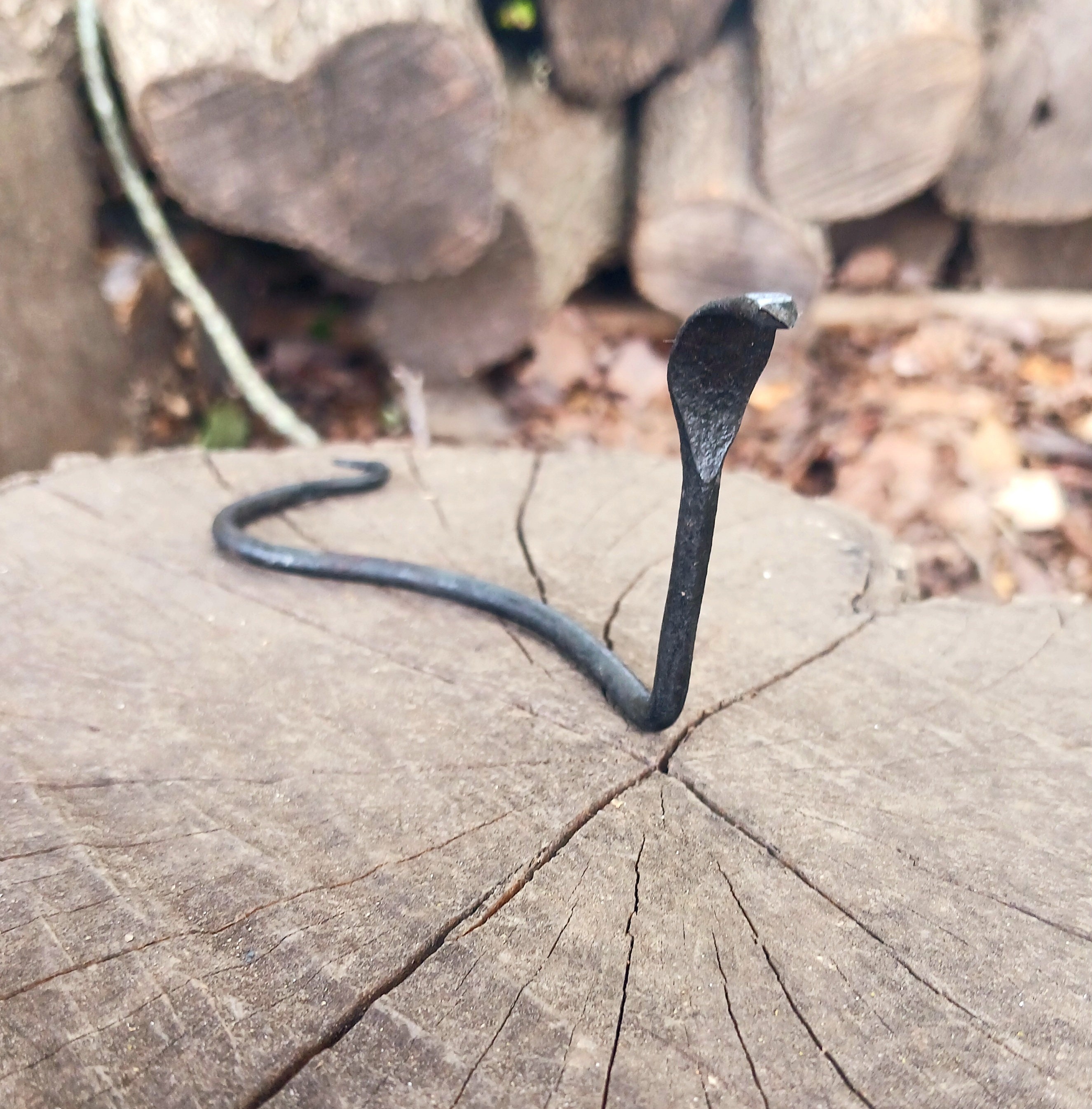 Hand Forged Iron Miniature King Cobra Snake, Blacksmith Made, Steel ...