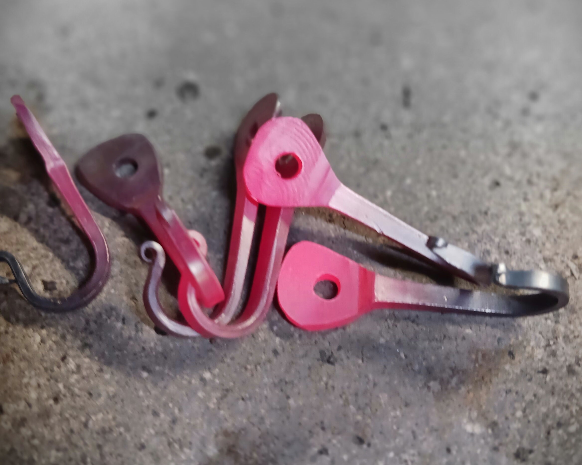 Set of 6 Black Horseshoe Nail Hooks Hand Forged - Etsy
