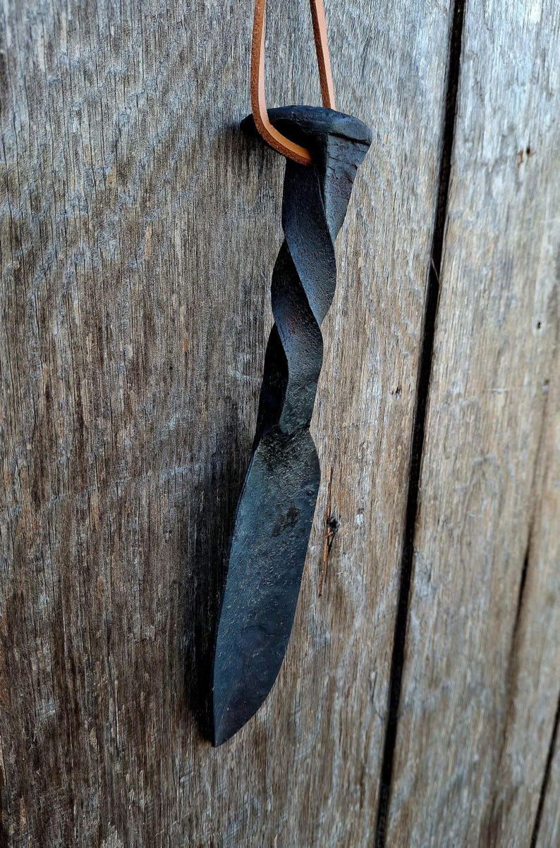 Hand Forged Railroad Spike Gardening Trowel, Iron Steel Garden Shovel ...