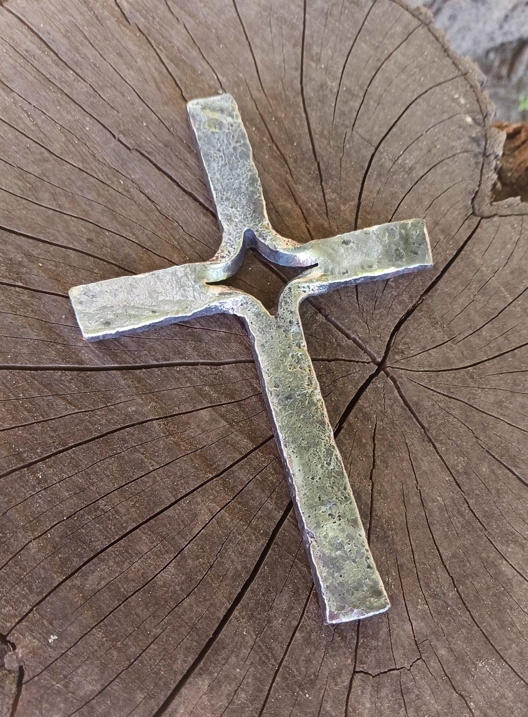 Hand Forged Cross, Home Decor Christian Cross, Blacksmith Made Crucifix ...