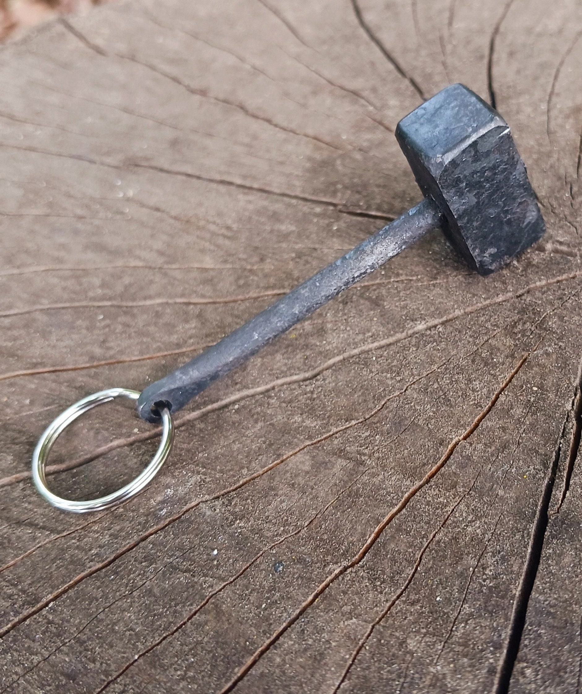 Hand Forged Thor's Hammer Keychain, Mjolnir Keychain, Blacksmith Made ...