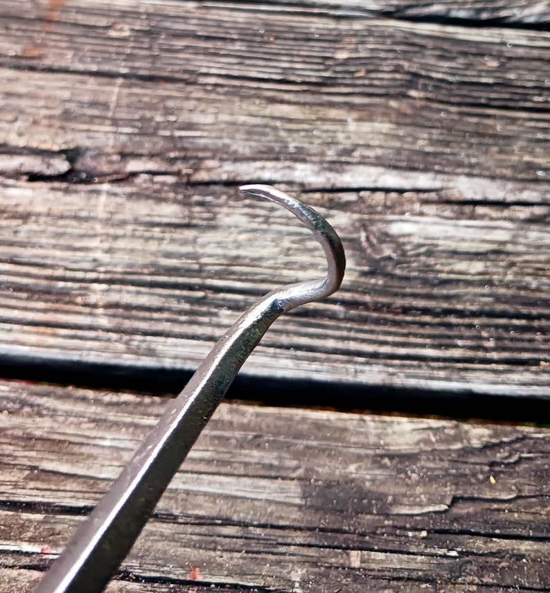 Hand Forged Railroad Spike Steak Flipper Leather Lanyard Included, Meat ...