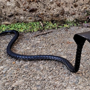 Hand Forged Iron Rebar King Cobra Snake, Blacksmith Made, Steel Snake ...