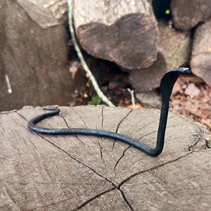 Hand Forged Iron Miniature King Cobra Snake, Blacksmith Made, Steel ...