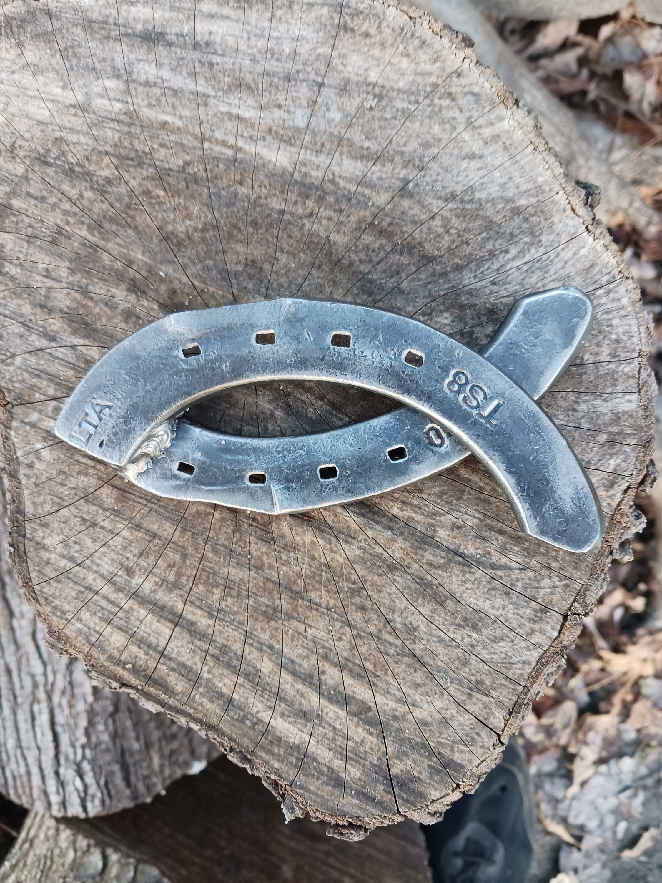 Horseshoe Fish, Jesus Fish, Welded Horseshoe Fish, Western Gift - Etsy