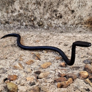 Hand Forged Iron Mini Snake, Steel Snake Sculpture Statue Decor, Animal ...