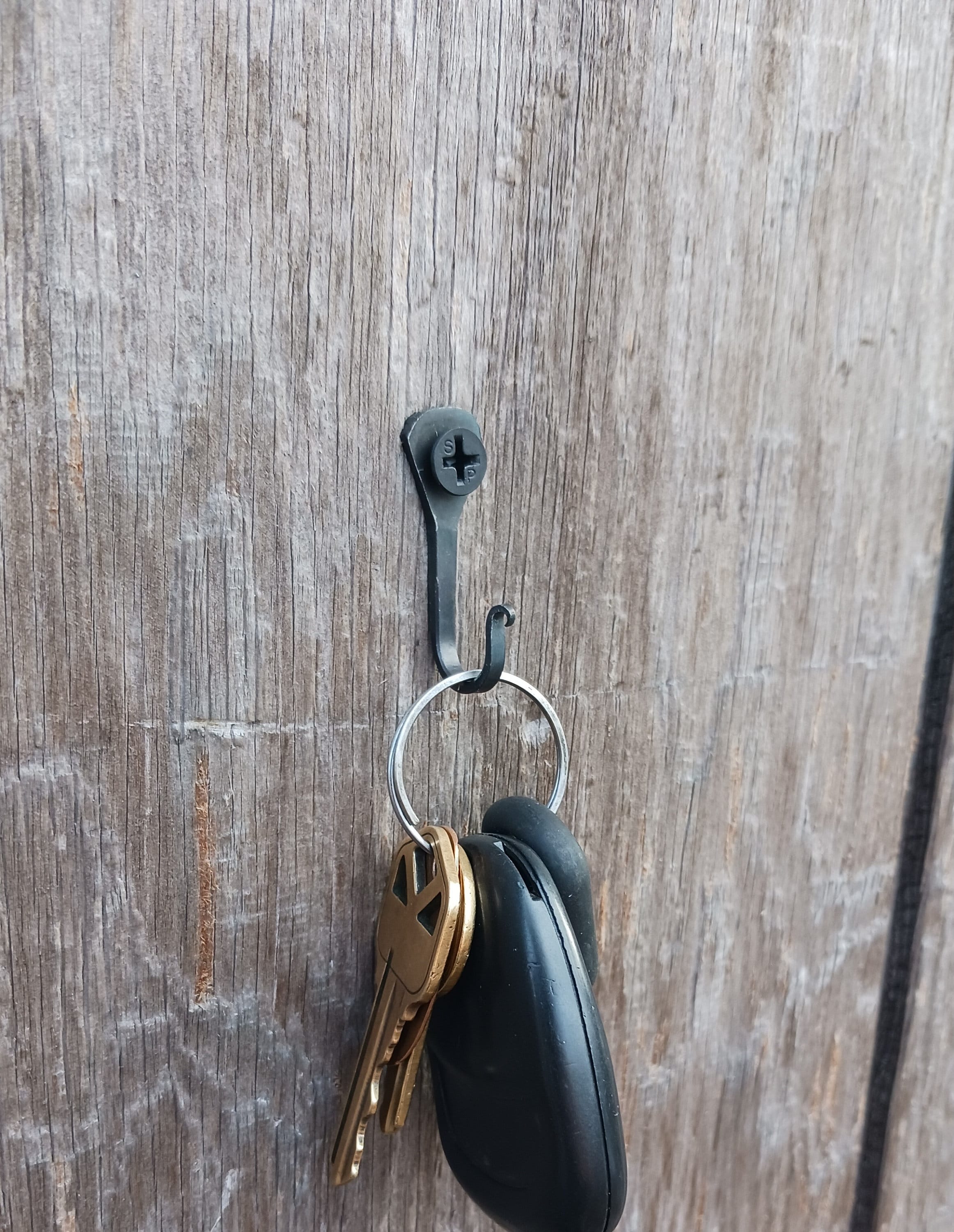 Black Horseshoe Nail Hook Hand Forged With Screw - Etsy
