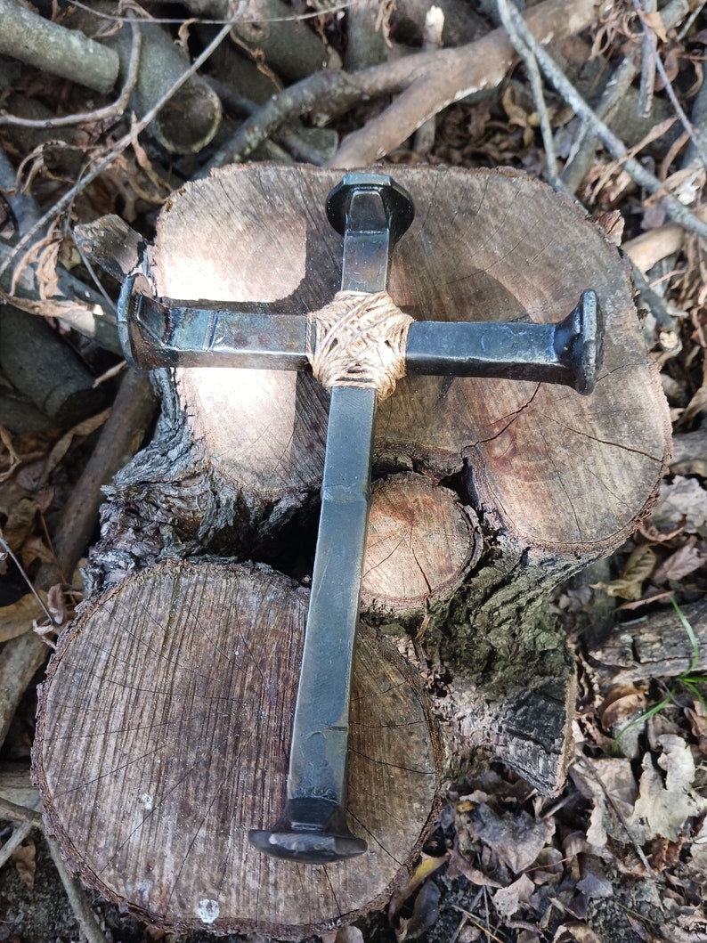 Railroad Spike Cross Home Decor Christian Cross Wall Decor, Crucifix ...