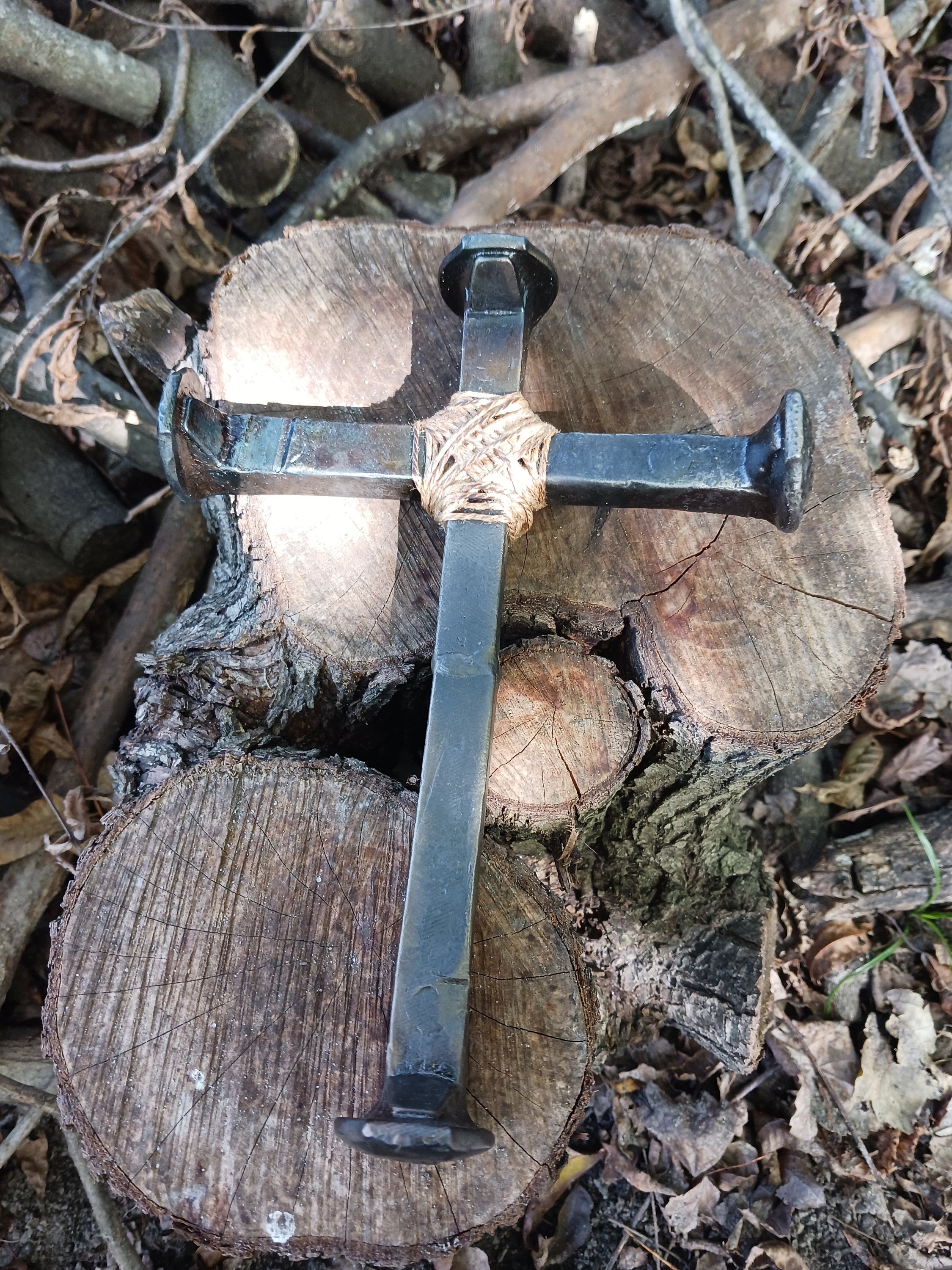 Railroad Spike Cross Home Decor Christian Cross Wall Decor, Crucifix ...