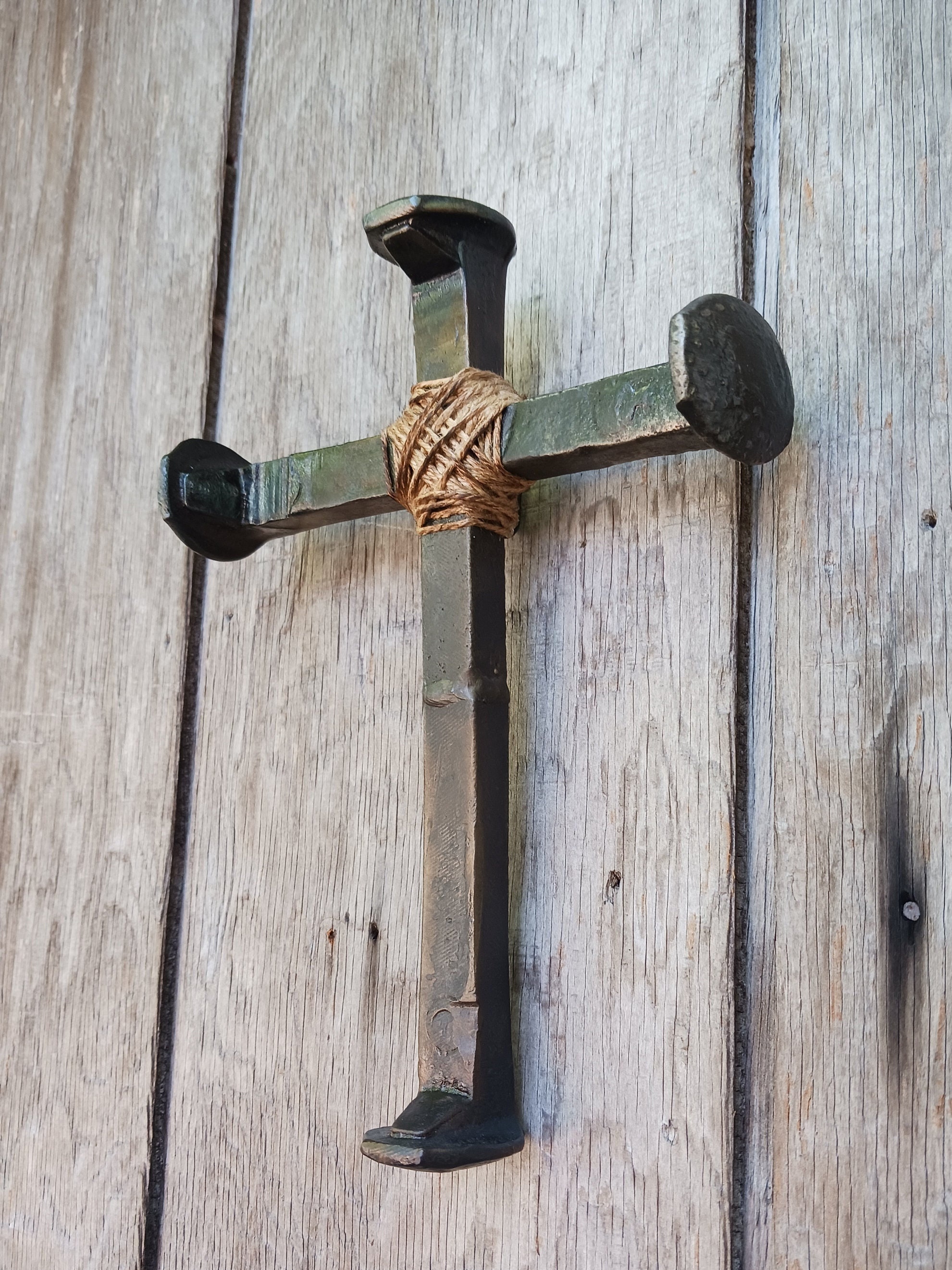 Railroad Spike Cross Home Decor Christian Cross Wall Decor, Crucifix ...