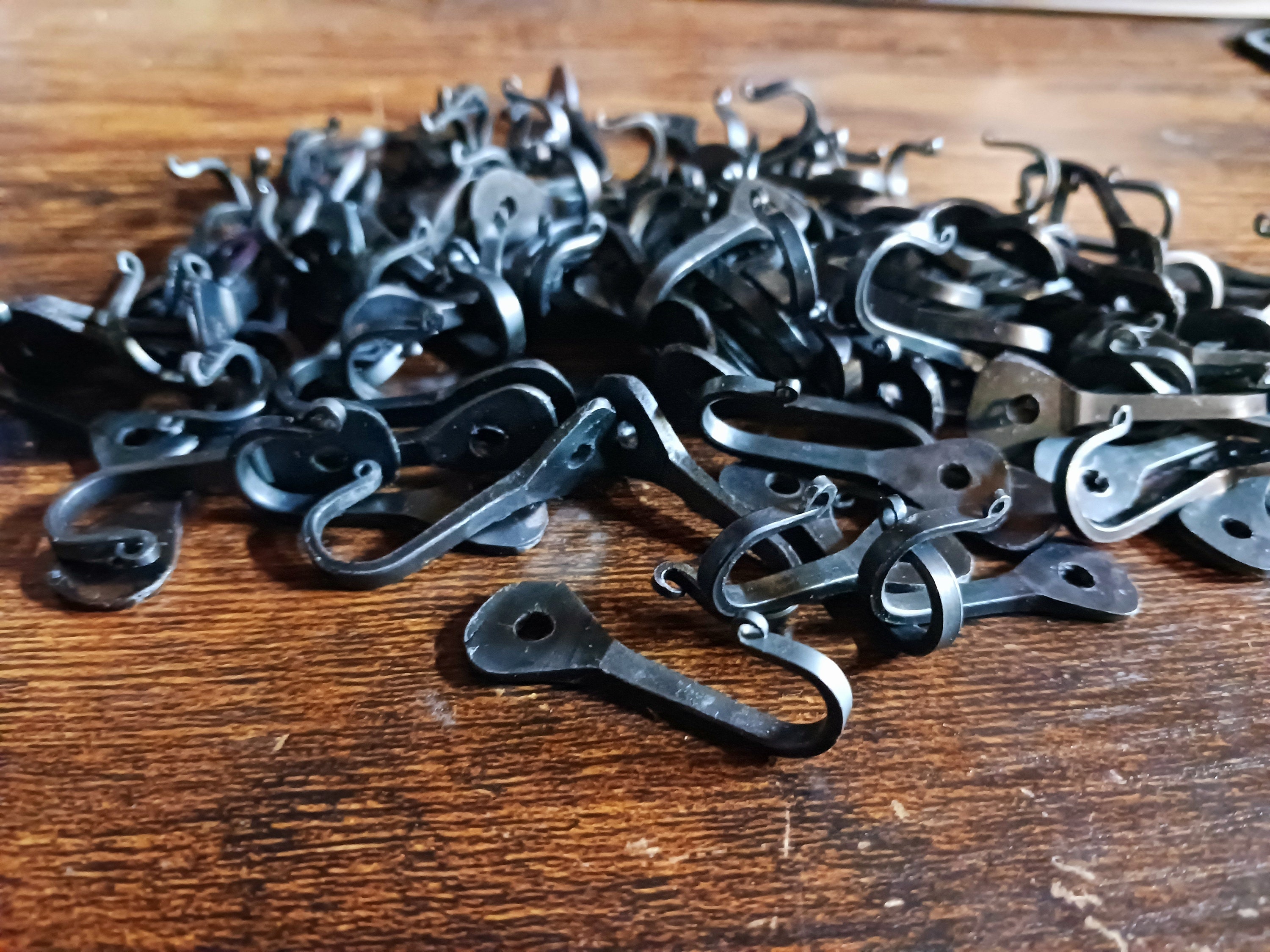 Black Horseshoe Nail Hook Hand Forged With Screw - Etsy