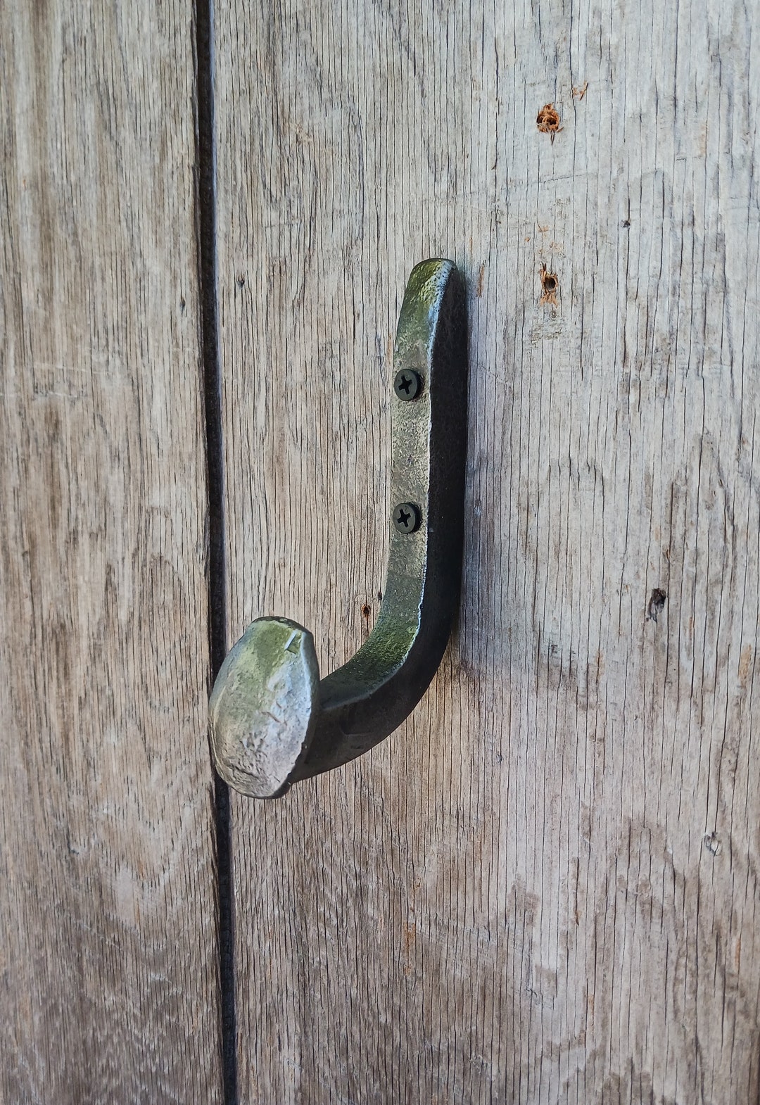 Hand Forged Railroad Spike Wall Hook, J Hook, Tack Hook, Wall Hook ...