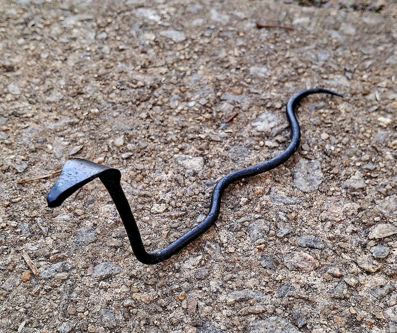 Hand Forged Iron Miniature King Cobra Snake, Blacksmith Made, Steel ...