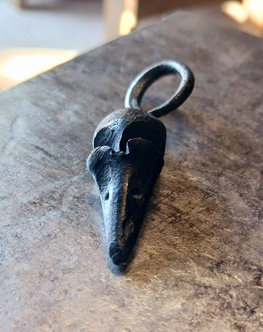 Hand Forged Mouse Keychain/pendant With Keyring Included, Iron Steel ...