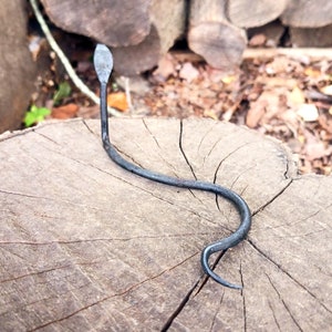 Hand Forged Iron Miniature King Cobra Snake, Blacksmith Made, Steel ...