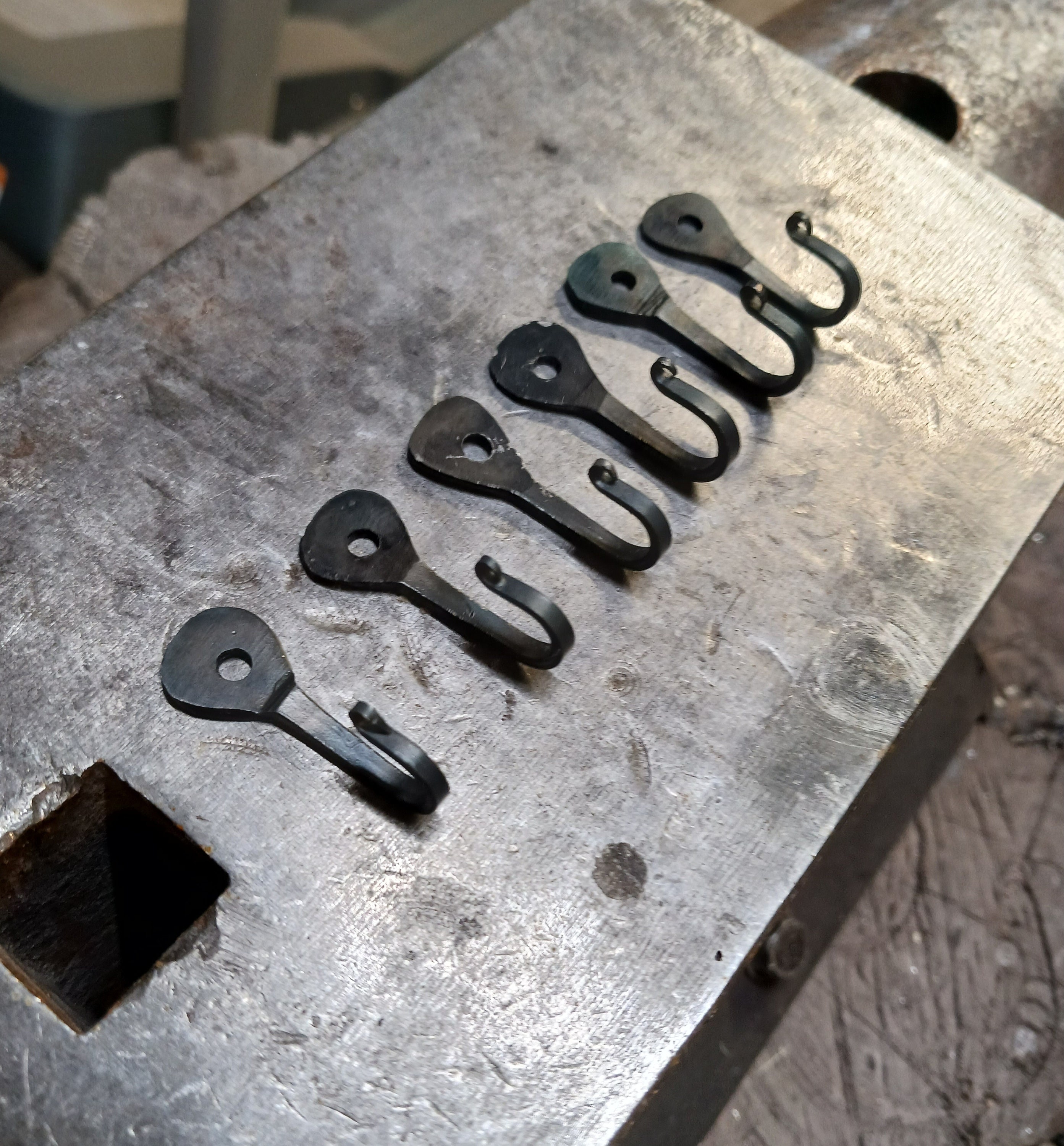 Black Horseshoe Nail Hook Hand Forged With Screw - Etsy