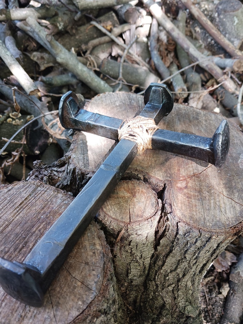 Railroad Spike Cross Home Decor Christian Cross Wall Decor, Crucifix ...