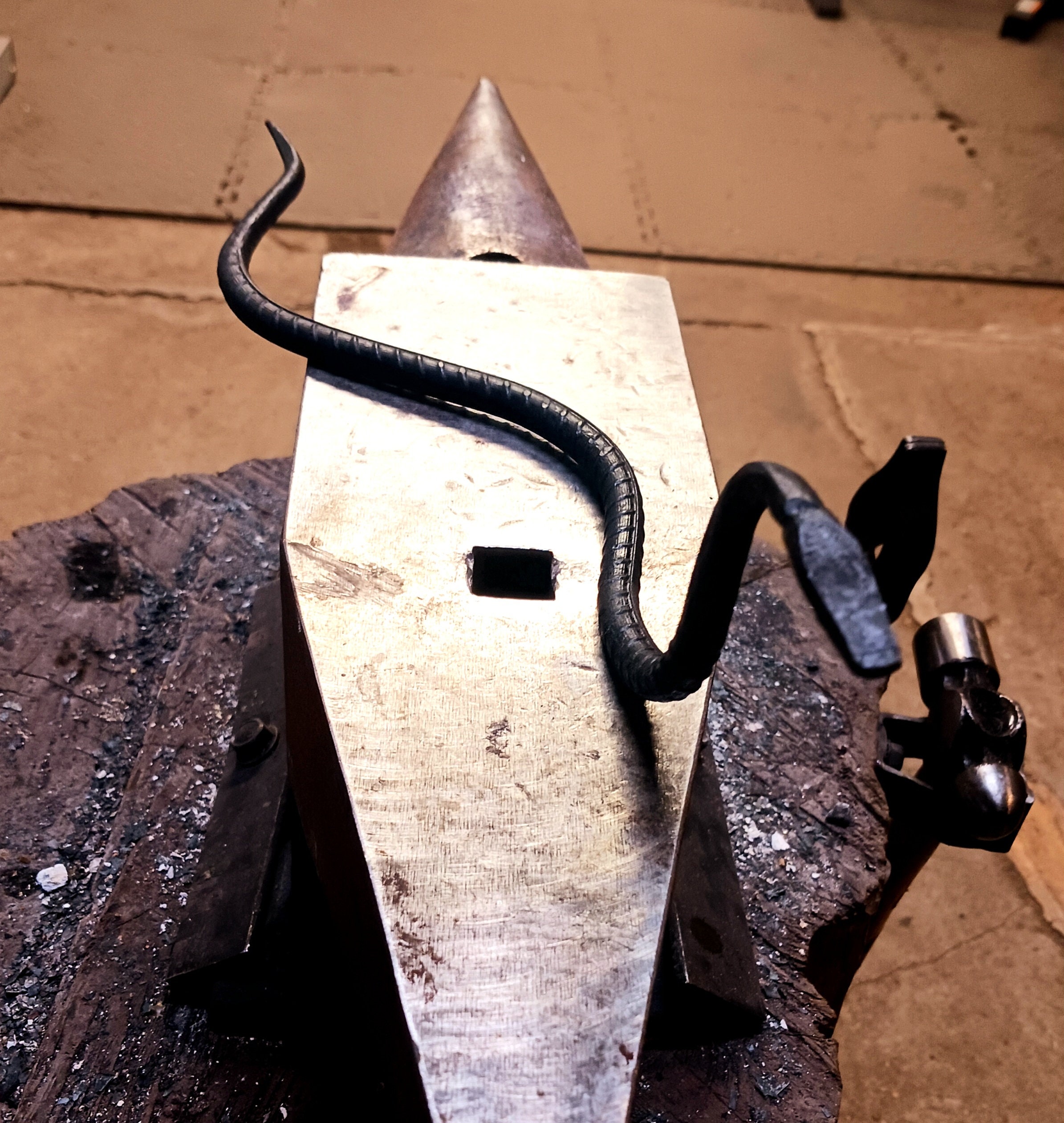 Hand Forged Rebar Snake - Etsy