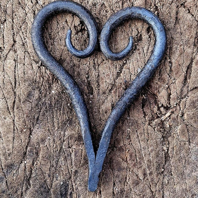 Hand Forged Heart - Etsy