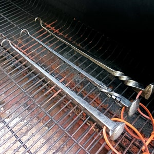 Hand Forged Railroad Spike Steak Flipper Leather Lanyard Included, Meat ...