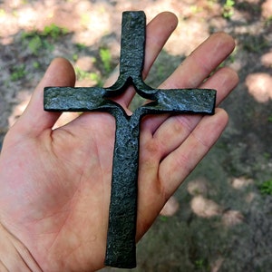 Hand Forged Cross, Home Decor Christian Cross, Blacksmith Made Crucifix ...