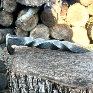 Hand Forged Railroad Spike Bottle Opener With Reverse Twist Handle ...